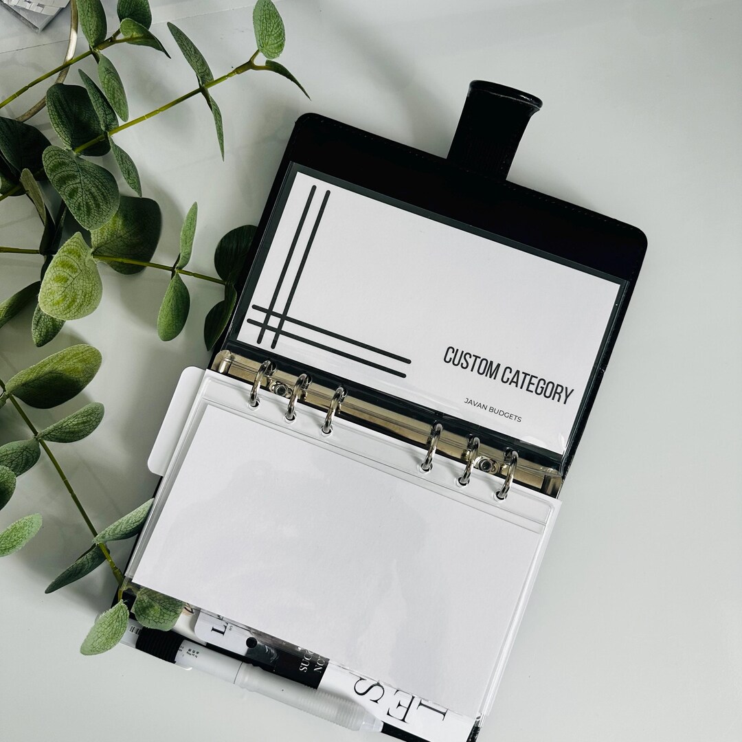Custom A6 PVC Cash Envelope Inserts | White Card Wallet Inserts ...
