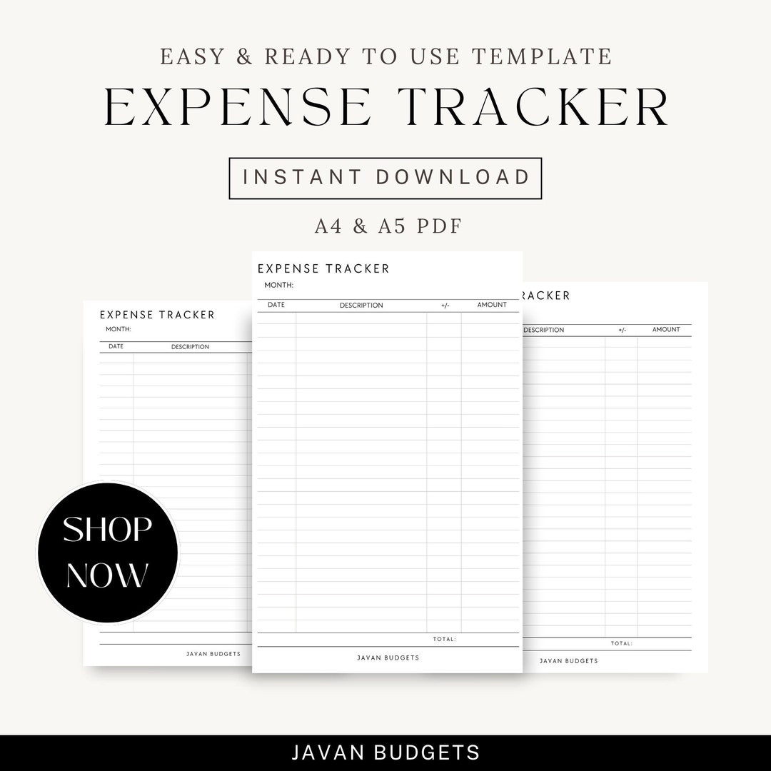 Expense Tracker Spending Tracker Expense Log Cash Stuffing PDF ...