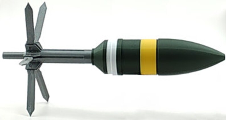 120mm M1147 AMP Sabot Round. Scaled Replica 3D Printed in Colored PETG ...