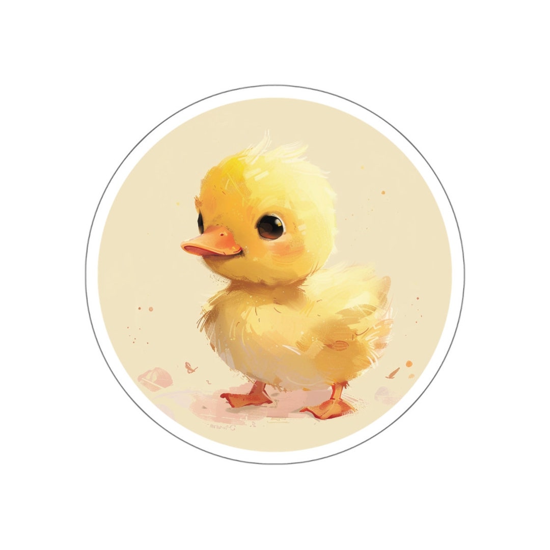 Cute Duck Sticker, Fun Laptop Sticker, Cute Animal Sticker, for Water ...