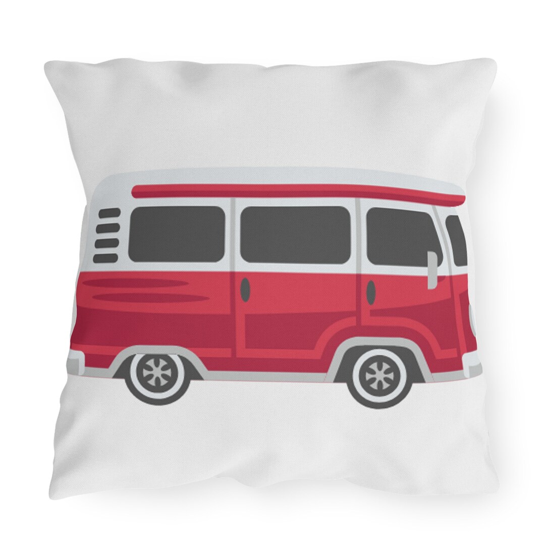 Outdoor Throw Pillows-vw Bus Theme Red - Etsy