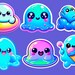 Cute Summery Blobs 16 Stickers PNG Transparent Background Planner ...