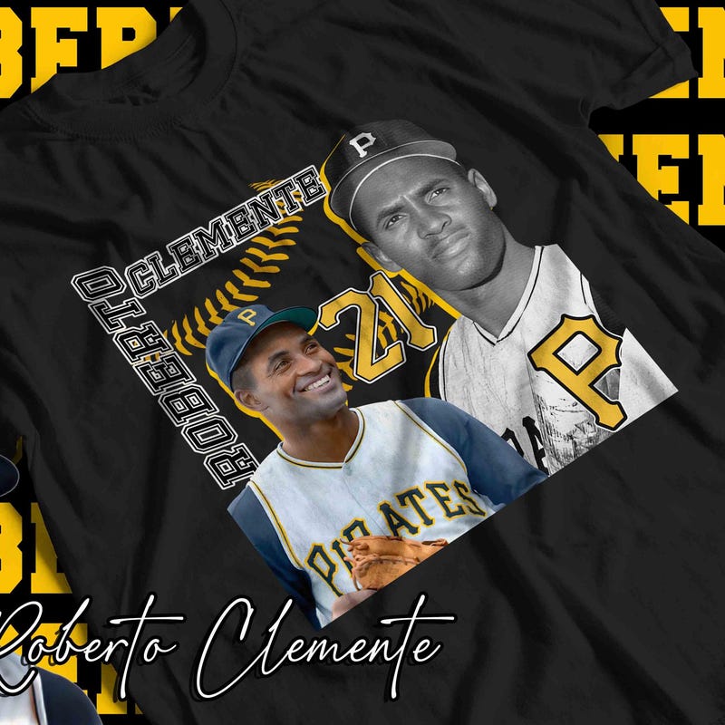 Roberto Clemente Svg - Etsy