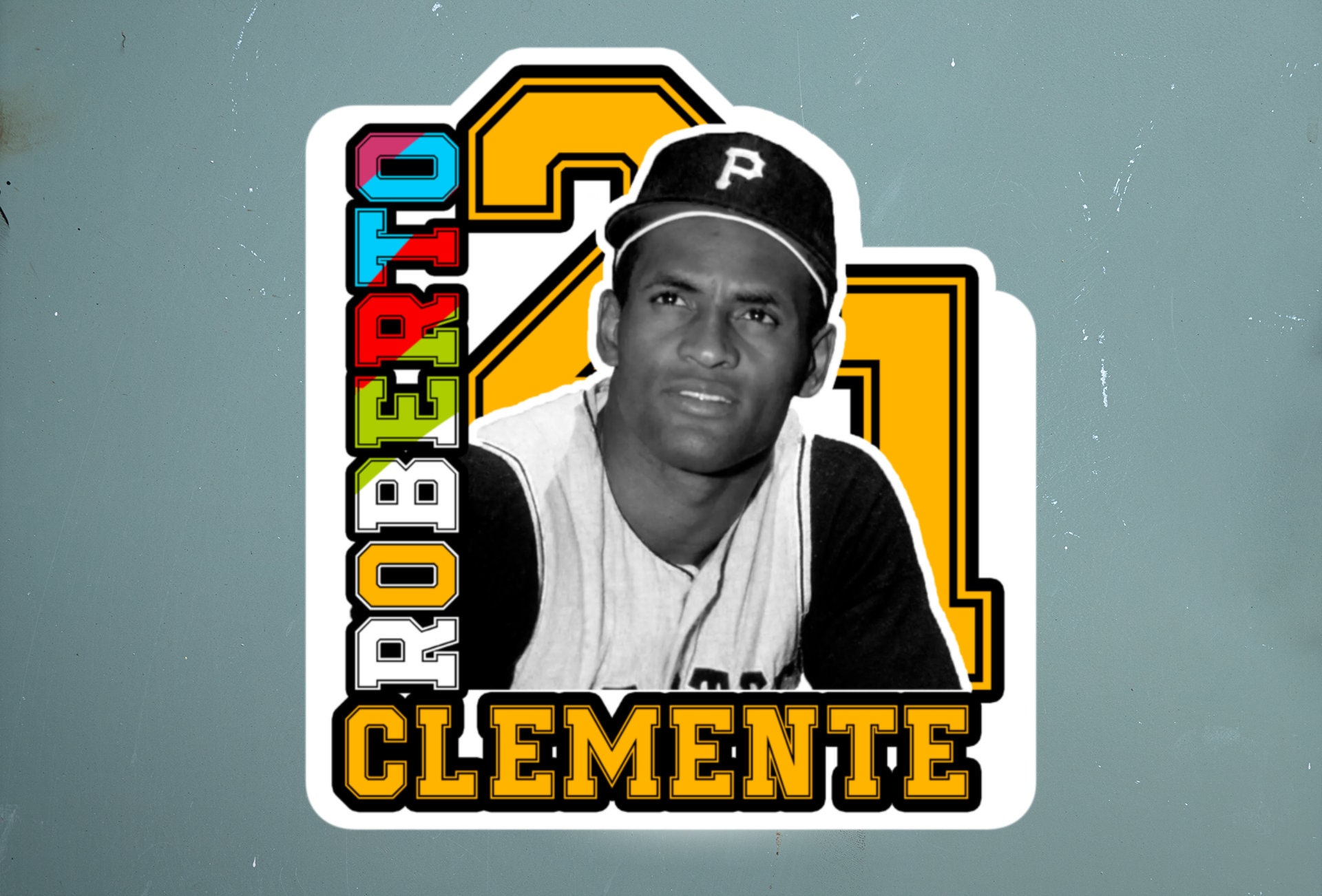 Design Roberto Clemente PNG Stickers STICKERS - Etsy UK