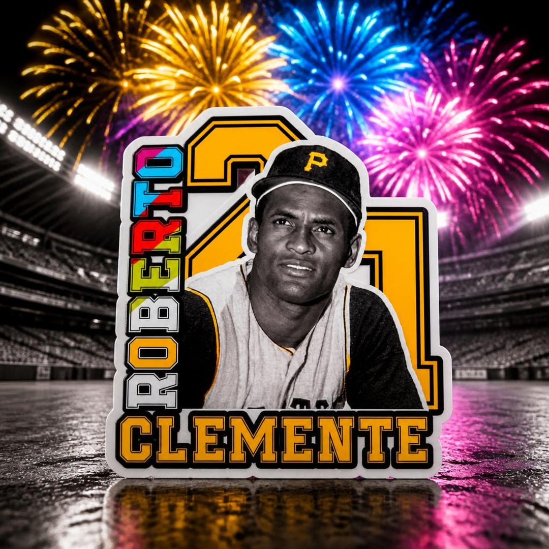 Roberto Clemente Design PNG Stickers - Etsy