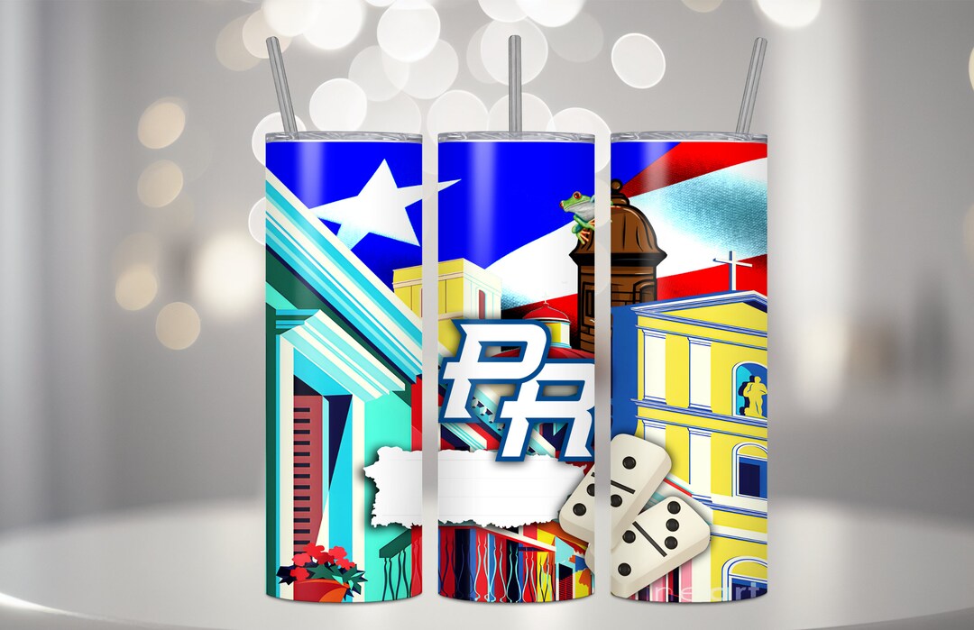 Diseño Puerto Rico PNG sublimacion TUMBLERS descarga digital solamente ...