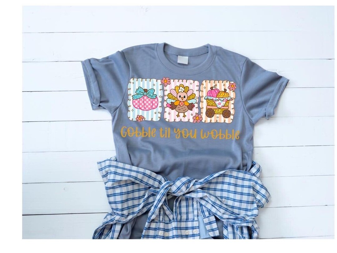 Hand-drawn Gobble Til You Wobble PNG |thanksgiving Designs INSTANT ...