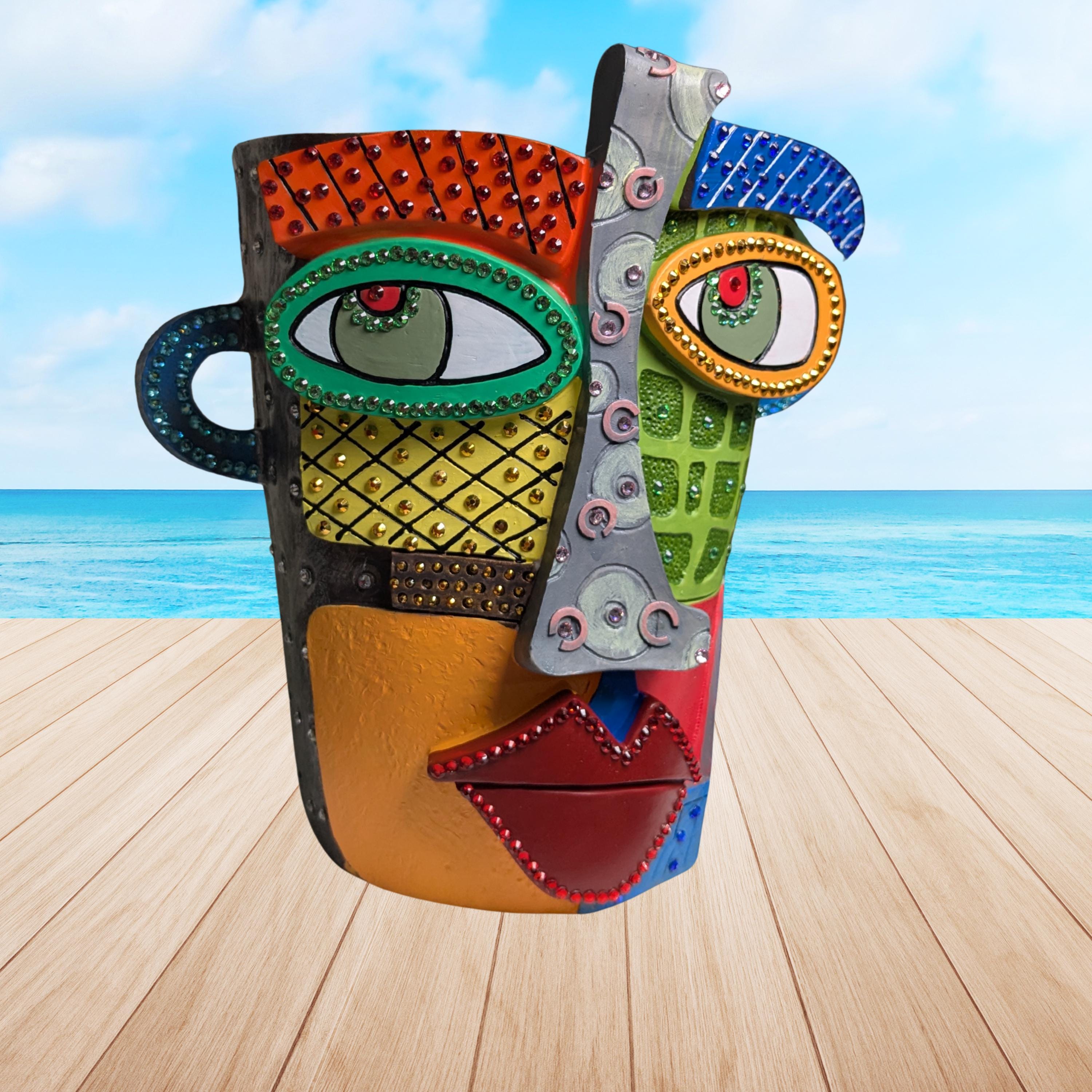 Picasso-inspired Abstract Face Planter, Embellished or Original - Free ...