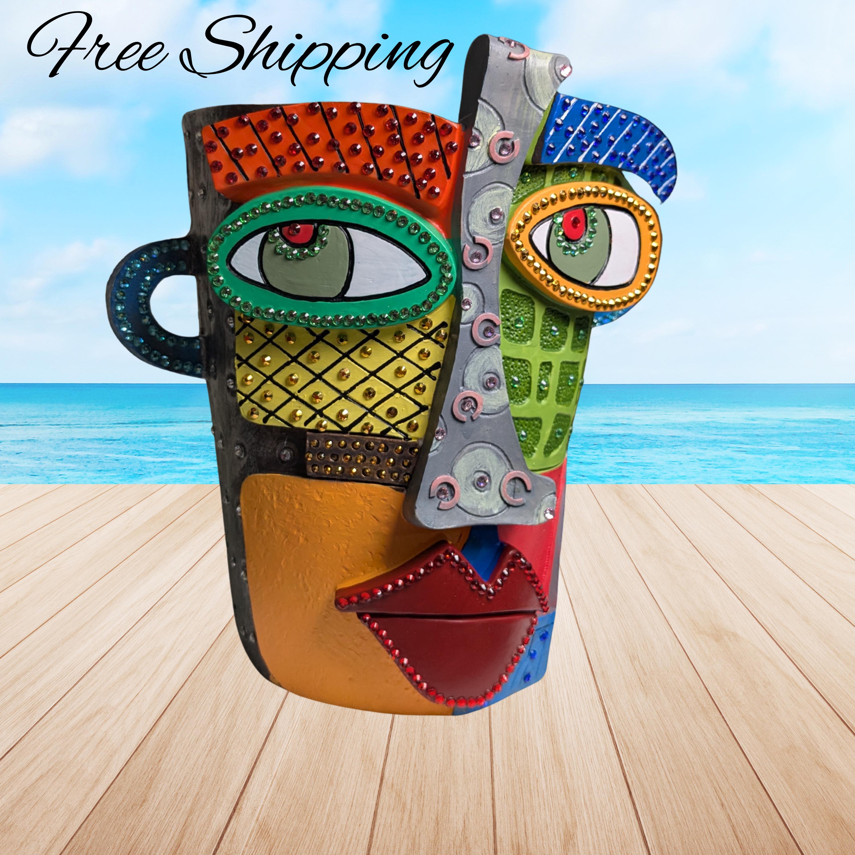 Picasso-inspired Abstract Face Planter, Embellished or Original - Free ...