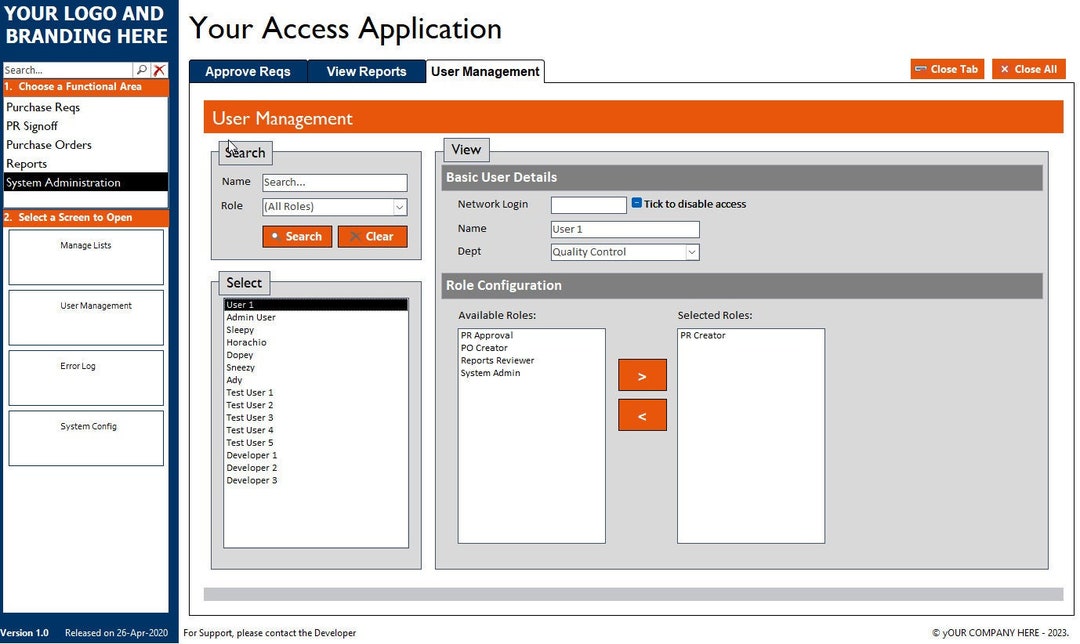 Access Database Menu System (we Will Customise for You!) - Etsy
