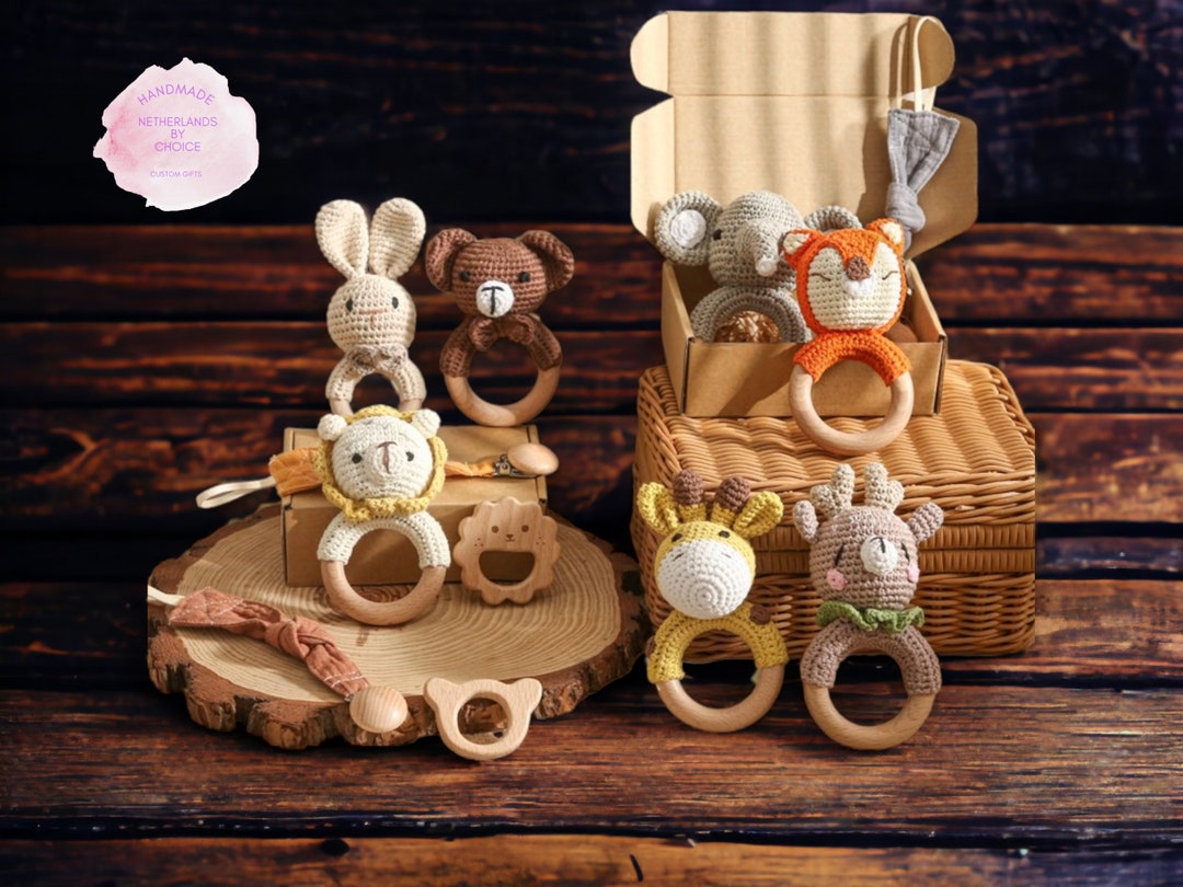 Animal Crochette Shaker Personalized Baby Shaker Crochette Toy - Etsy