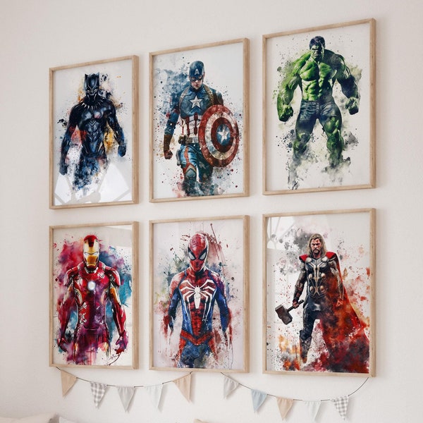 Superhero Wall Art - Etsy