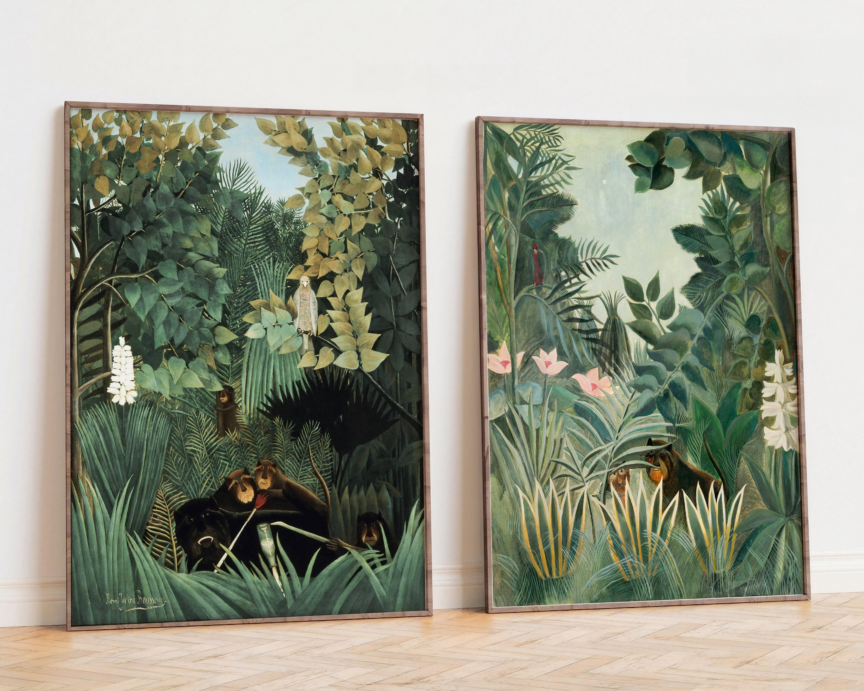 SET of TWO Henri Rousseau Prints, Merry Jesters 1906 Print, Equatorial ...