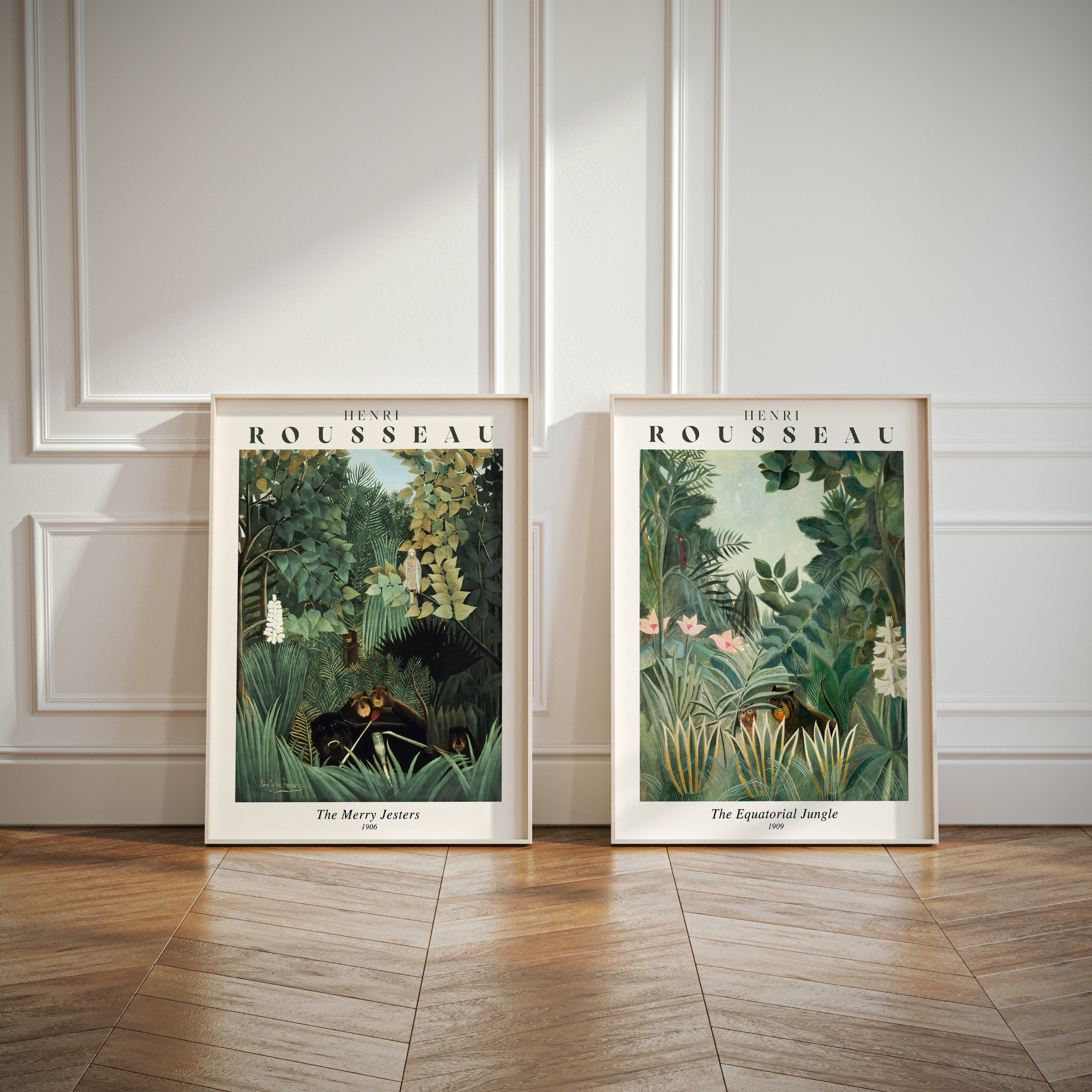 SET of TWO Henri Rousseau Prints, Merry Jesters 1906 Print, Equatorial ...