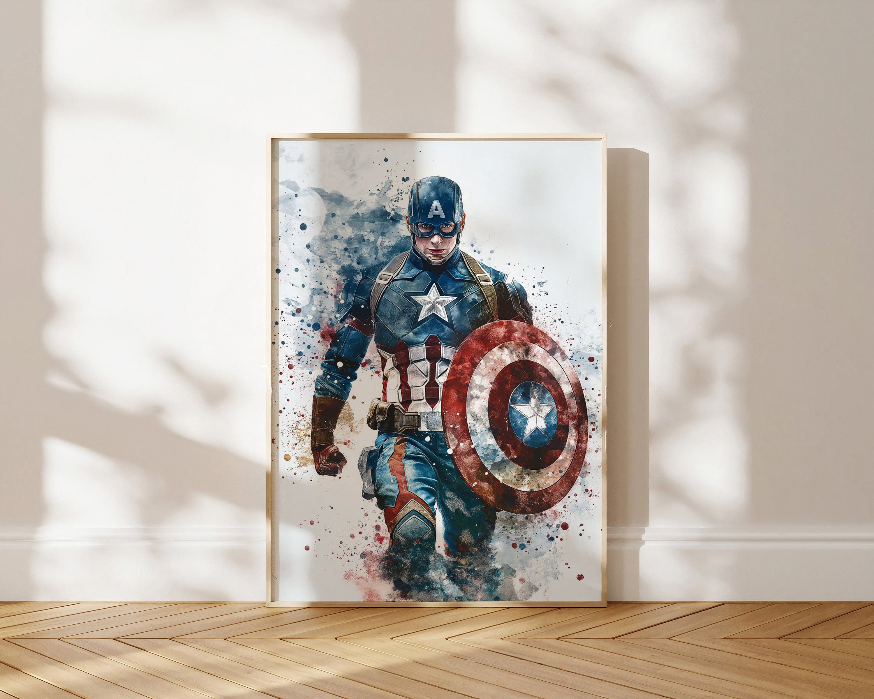 6 Watercolor Dripping Art Superheroes, Dripping Art, Digital Download ...