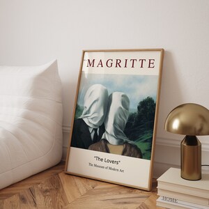 Rene Magritte the Lovers Wall Art Print, Rene Magritte Poster, Rene ...