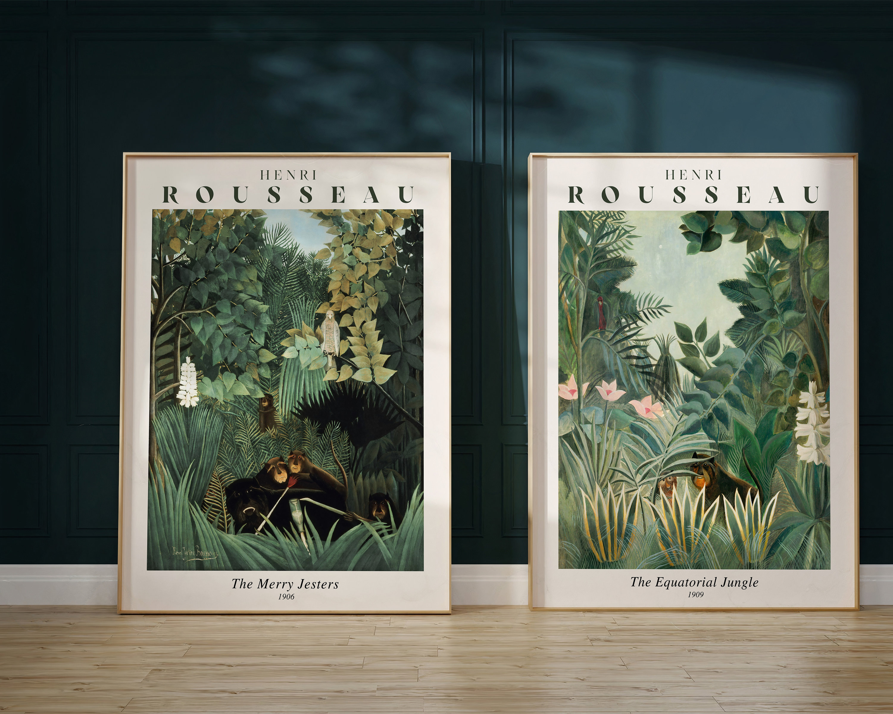 SET of TWO Henri Rousseau Prints, Merry Jesters 1906 Print, Equatorial ...