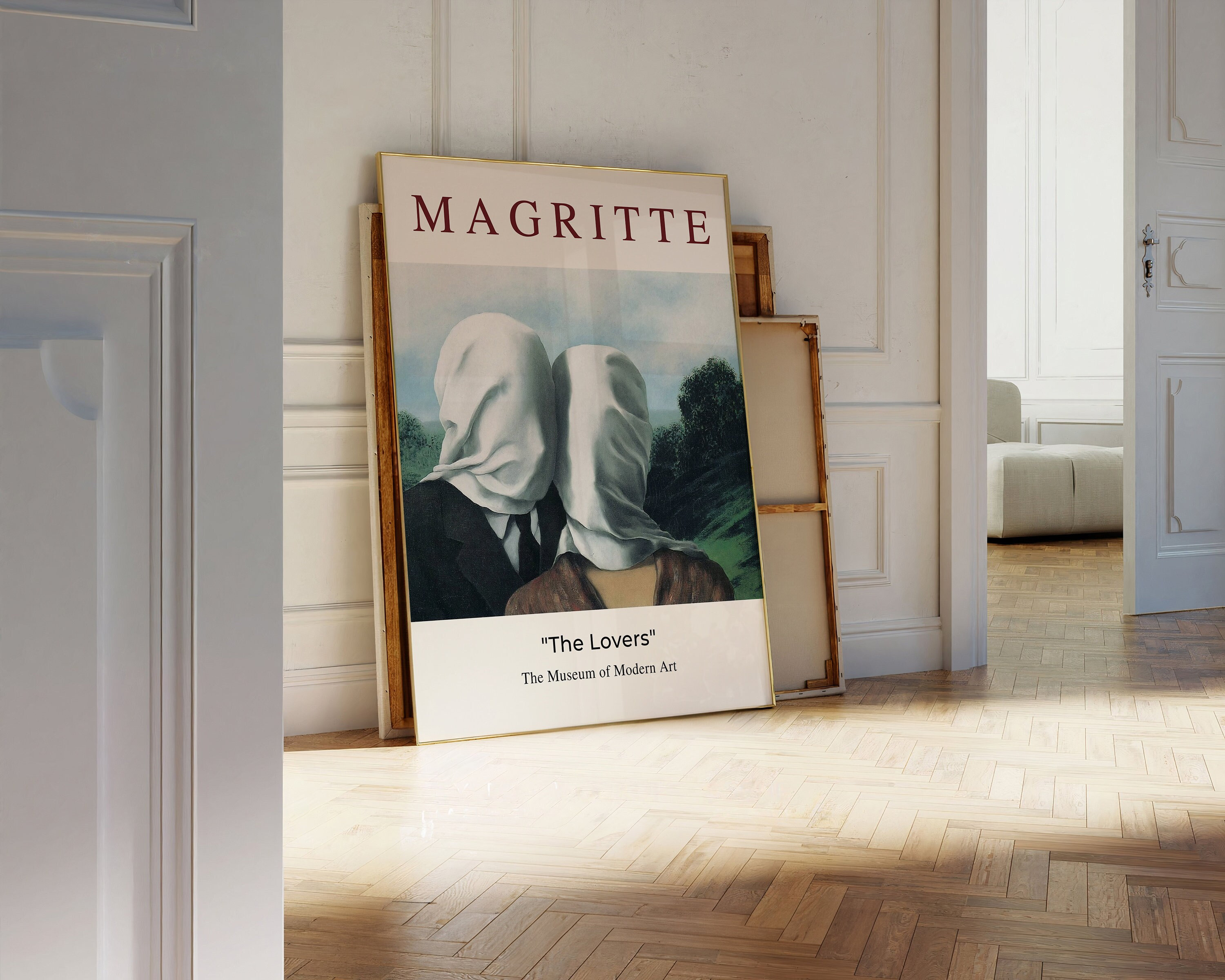 Rene Magritte the Lovers Wall Art Print Rene Magritte Poster - Etsy