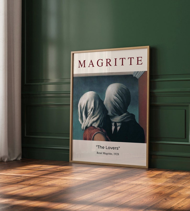 Rene Magritte the Lovers Wall Art Print Rene Magritte Poster - Etsy
