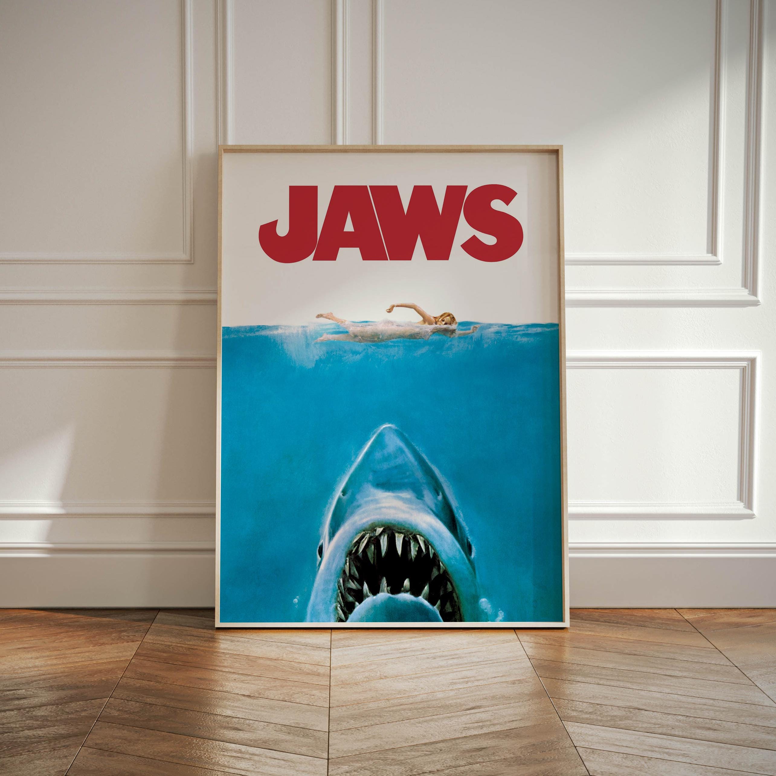Jaws Movie Poster, Minimalist Movie Poste, Wall Art Print, Movie Print ...