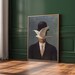 Rene Magritte the Man in the Bowler Hat Print, Rene Magritte Poster ...