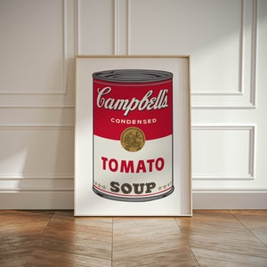 Andy Warhol Tomato Soup Wall Art Print, Andy Warhol Tomato Soup Poster ...