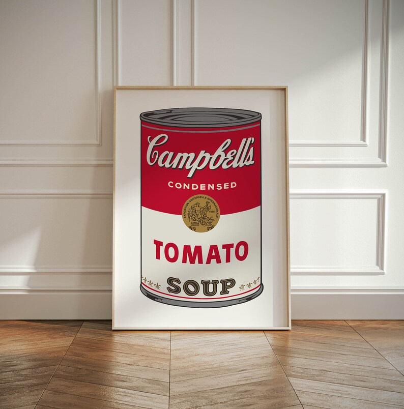 Andy Warhol Tomato Soup Wall Art Print, Andy Warhol Tomato Soup Poster ...