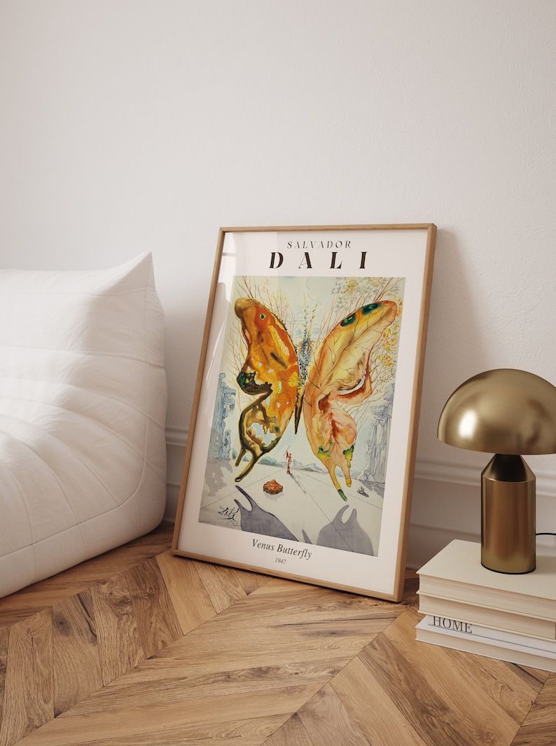 Salvador Dali Wall Art Print, Dali Poster, Dali Home Decor, Dali Venus Butterfly Print, Fleurs ...