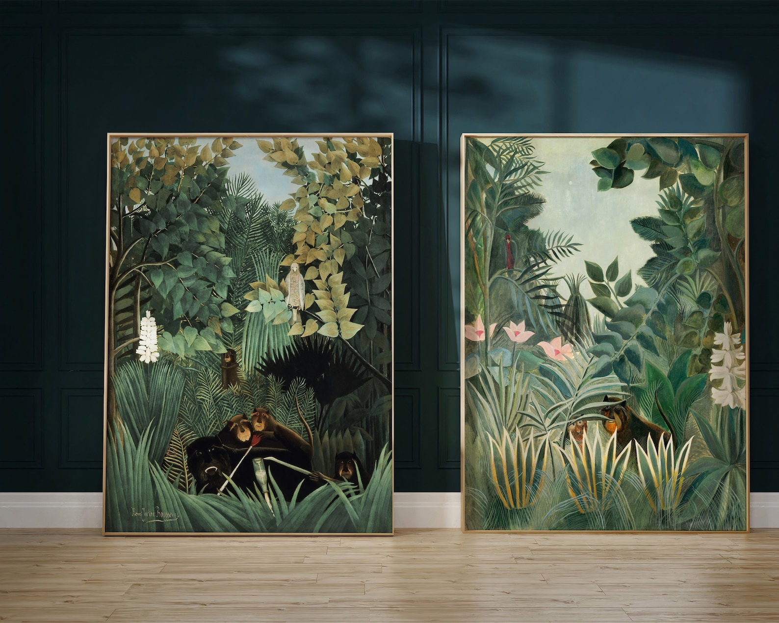 SET of TWO Henri Rousseau Prints, Merry Jesters 1906 Print, Equatorial ...