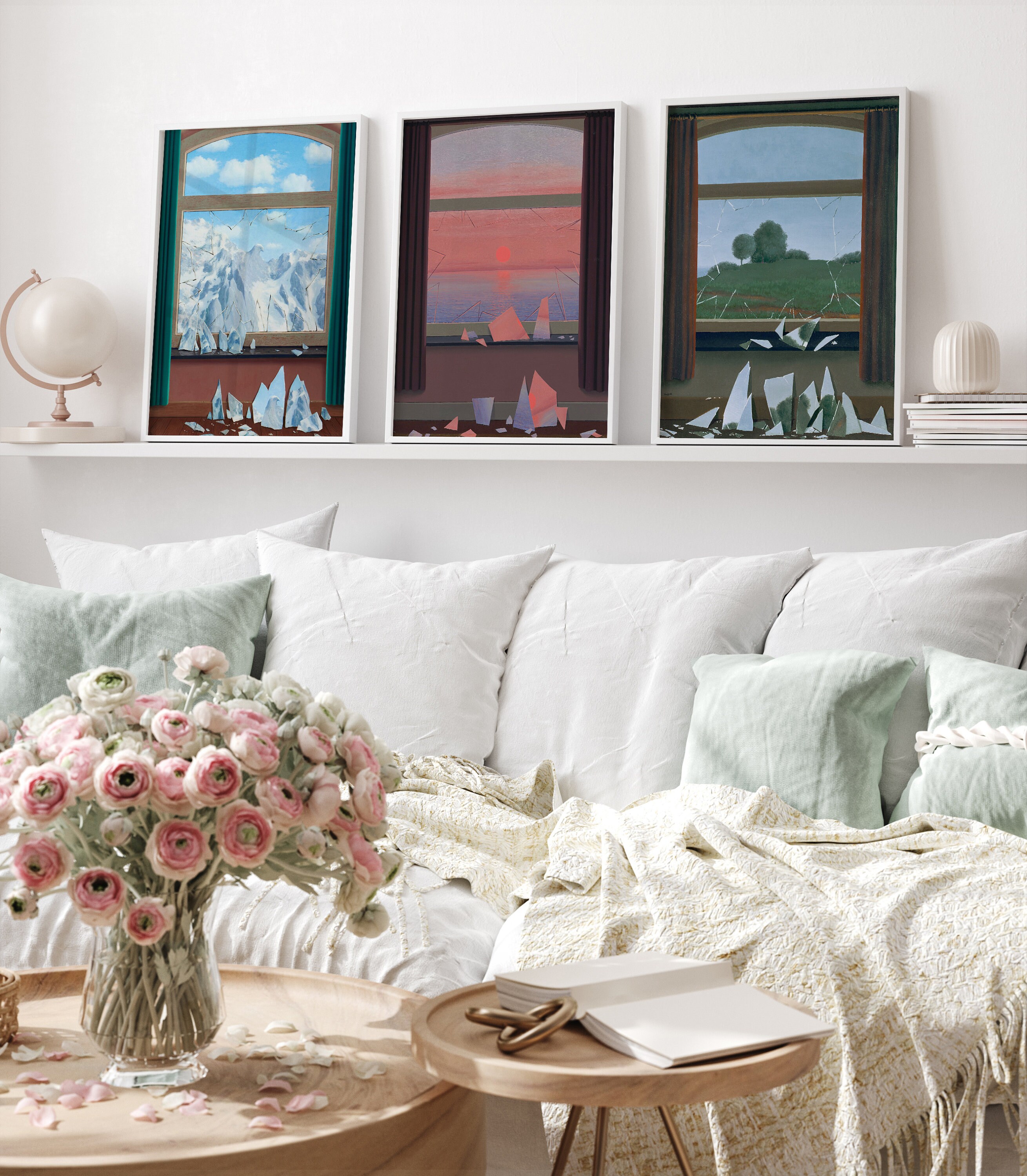 SET of 3 Rene Magritte the World of Image Prints, Rene Magritte ...