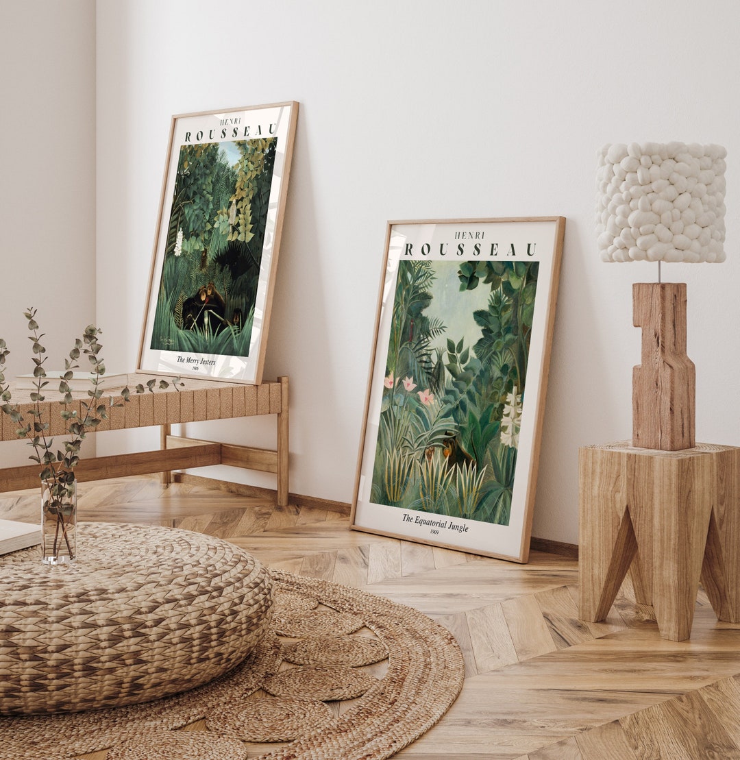 SET of TWO Henri Rousseau Prints, Merry Jesters 1906 Print, Equatorial ...