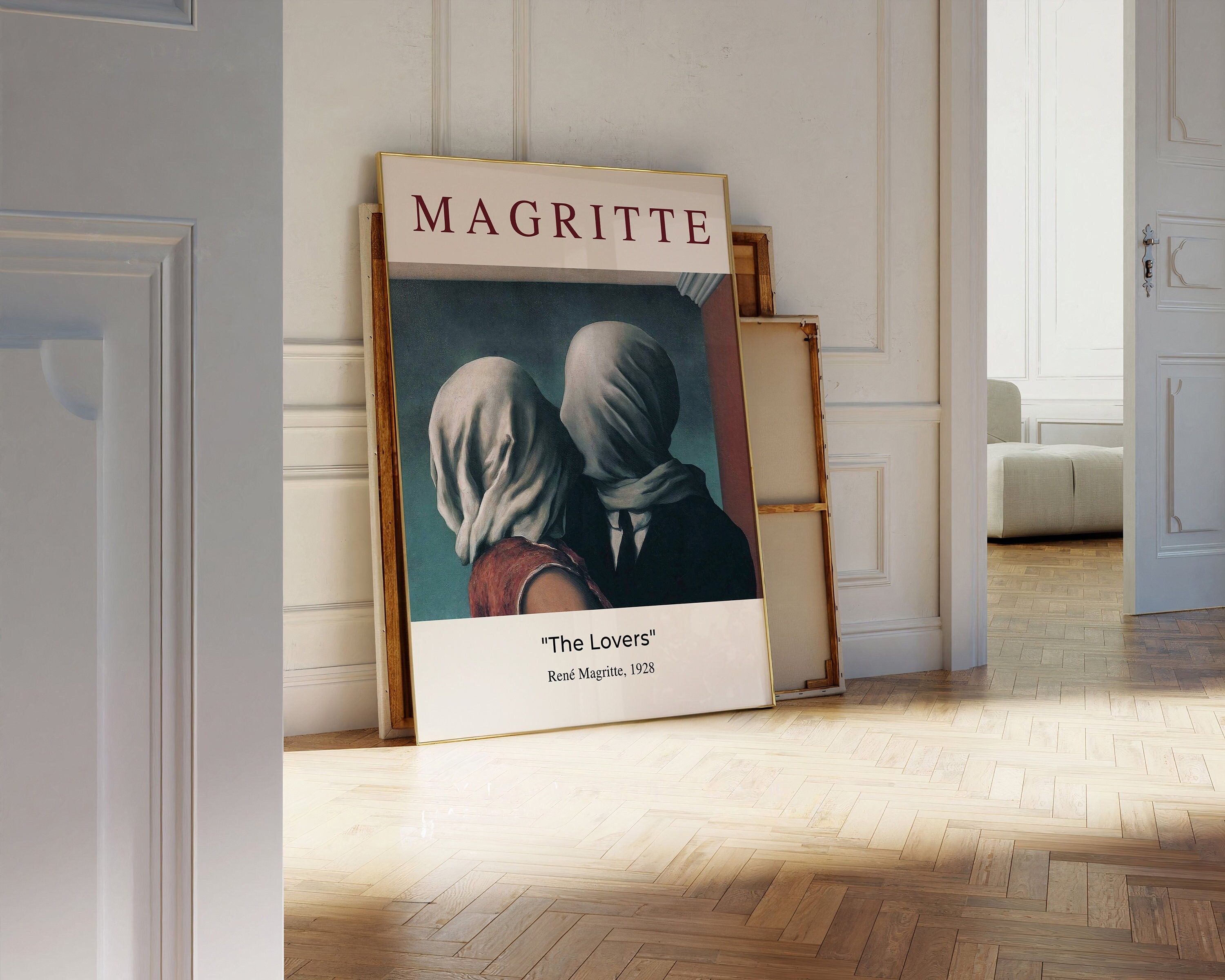 Rene Magritte the Lovers Wall Art Print Rene Magritte Poster - Etsy