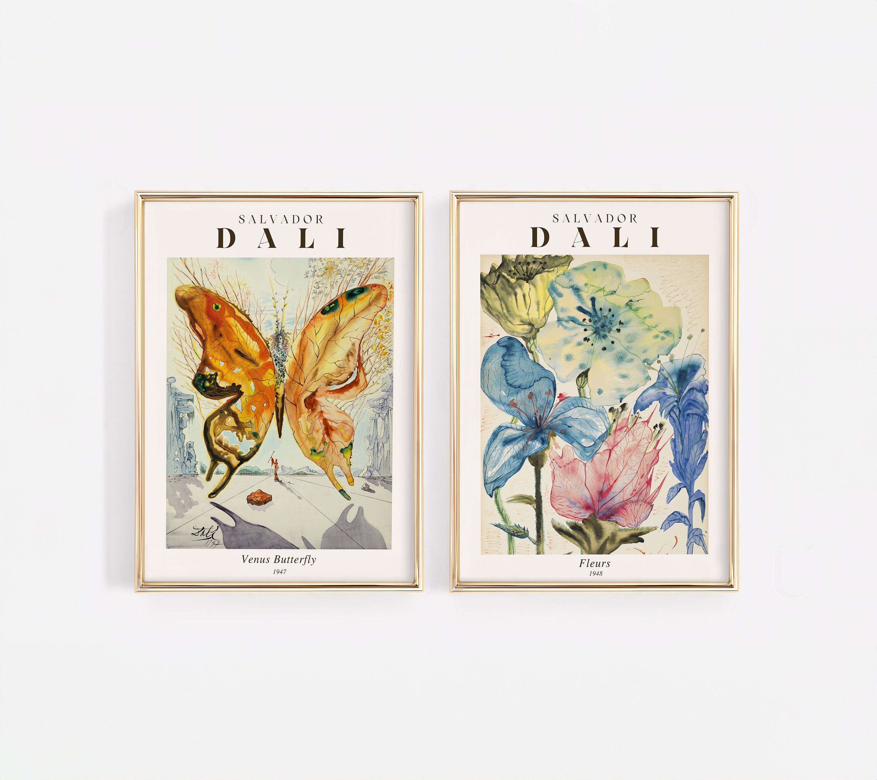 SET of 2 Salvador Dali Wall Art Print Dali Poster Dali Home - Etsy