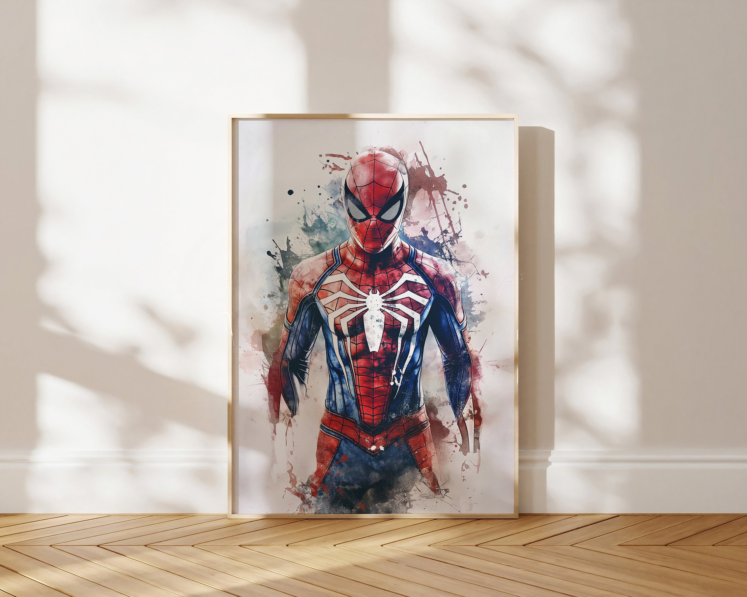 6 Watercolor Dripping Art Superheroes, Dripping Art, Digital Download ...