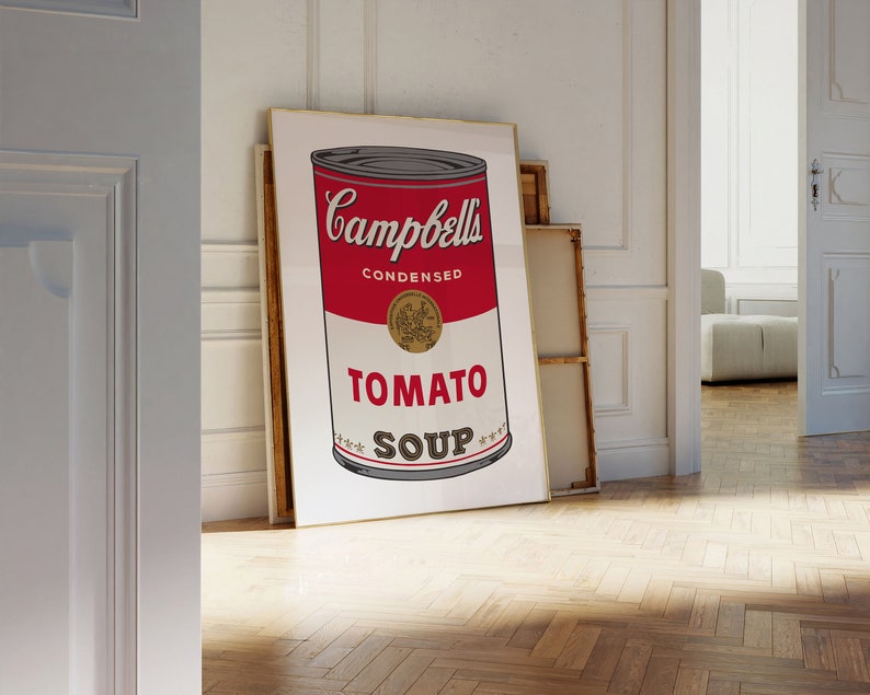 Andy Warhol Tomato Soup Wall Art Print, Andy Warhol Tomato Soup Poster ...