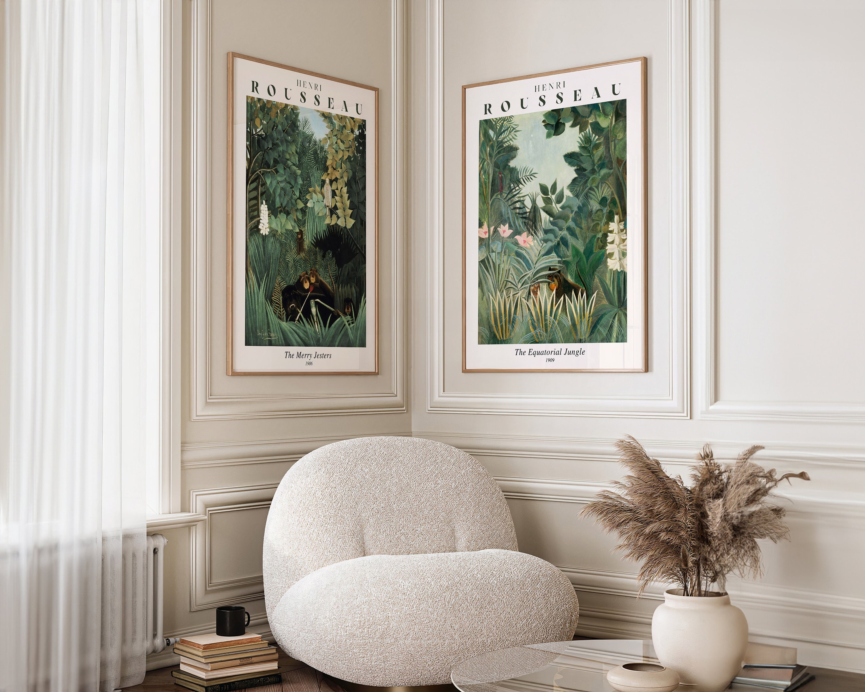 SET of TWO Henri Rousseau Prints, Merry Jesters 1906 Print, Equatorial ...