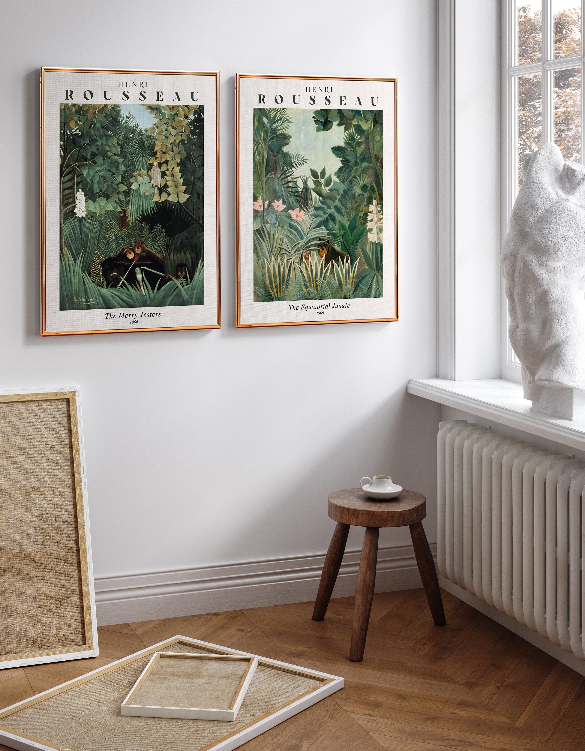 SET of TWO Henri Rousseau Prints, Merry Jesters 1906 Print, Equatorial ...