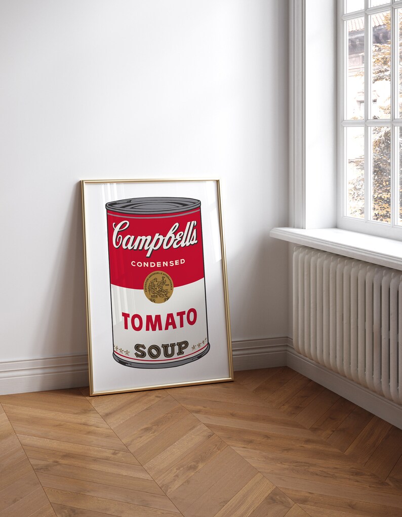 Andy Warhol Tomato Soup Wall Art Print, Andy Warhol Tomato Soup Poster ...