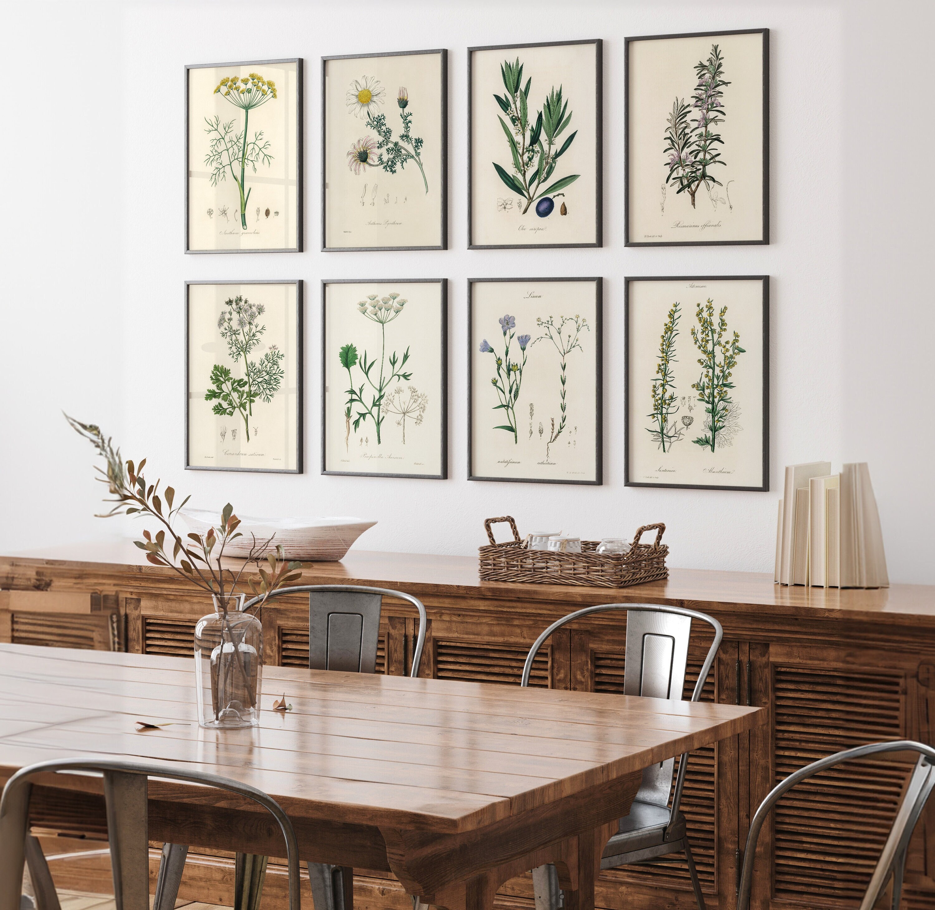 Printable Set of 12 British Plants Prints, Vintage 19st Prints ...