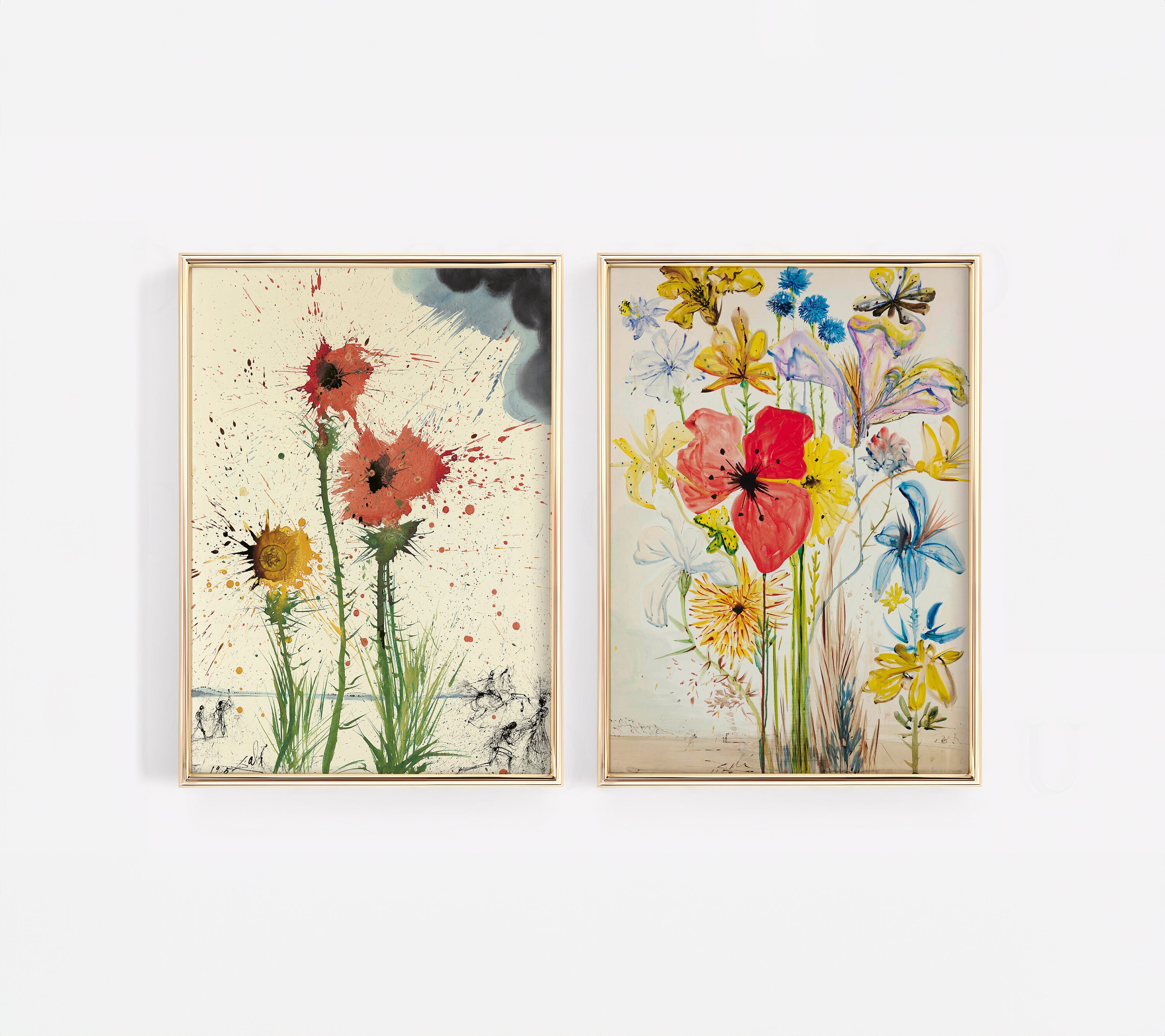 SET of Salvador Dali Prints, Salvador Dali Posters, Salvador Dali Wall ...