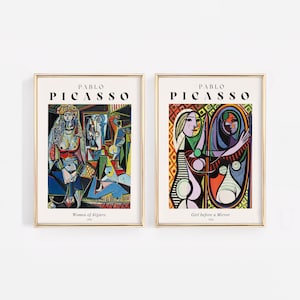 SET of 2 Pablo Picasso Wall Art Print, Picasso Poster, Picasso Home Decor, Neutral Abstract ...