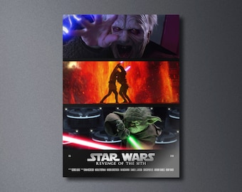 Revenge of the Sith Script Digital Print Star Wars Scene Movie Poster ...
