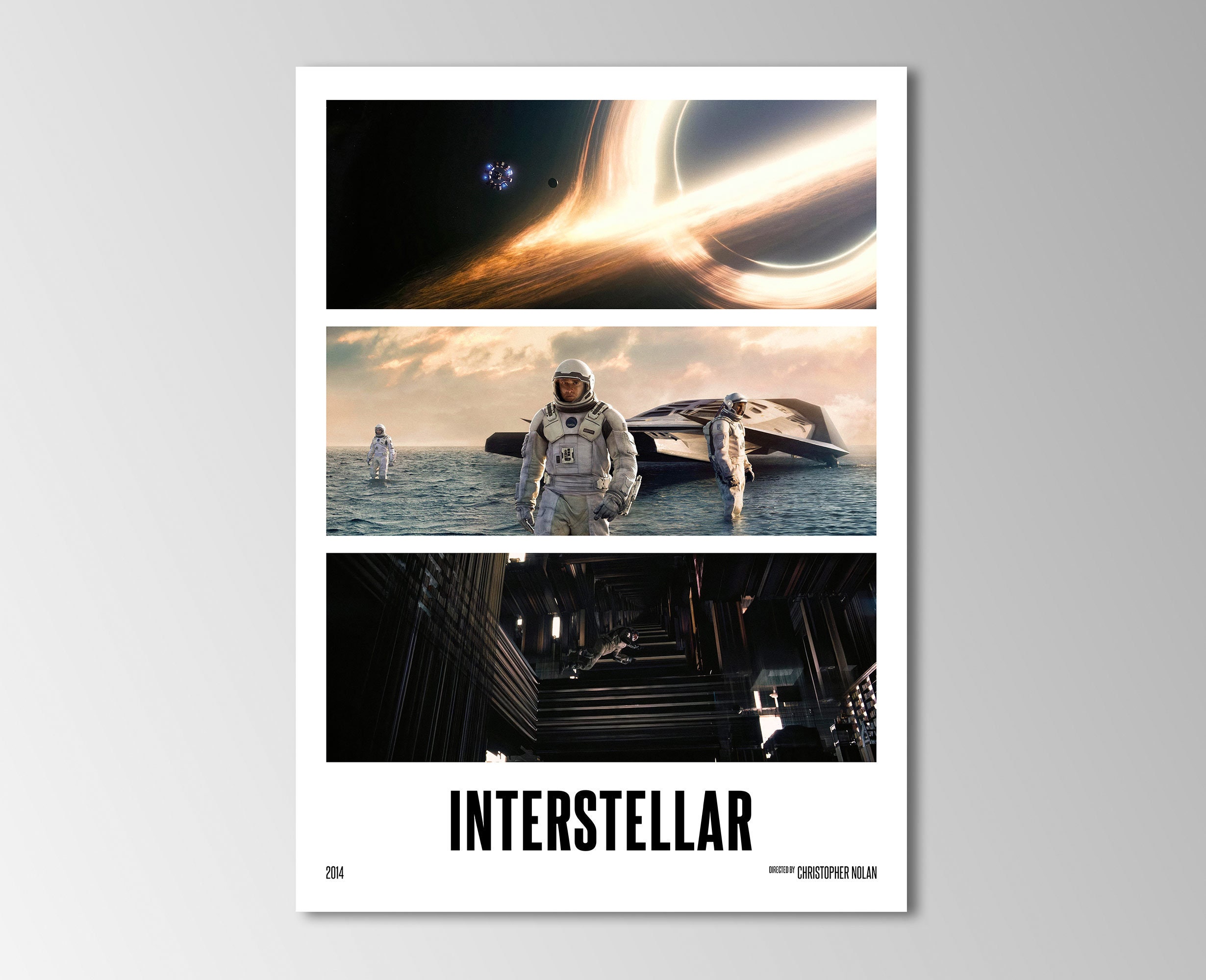 Interstellar Movie Poster Print Minimalist Movie Poster Wall Art - Etsy