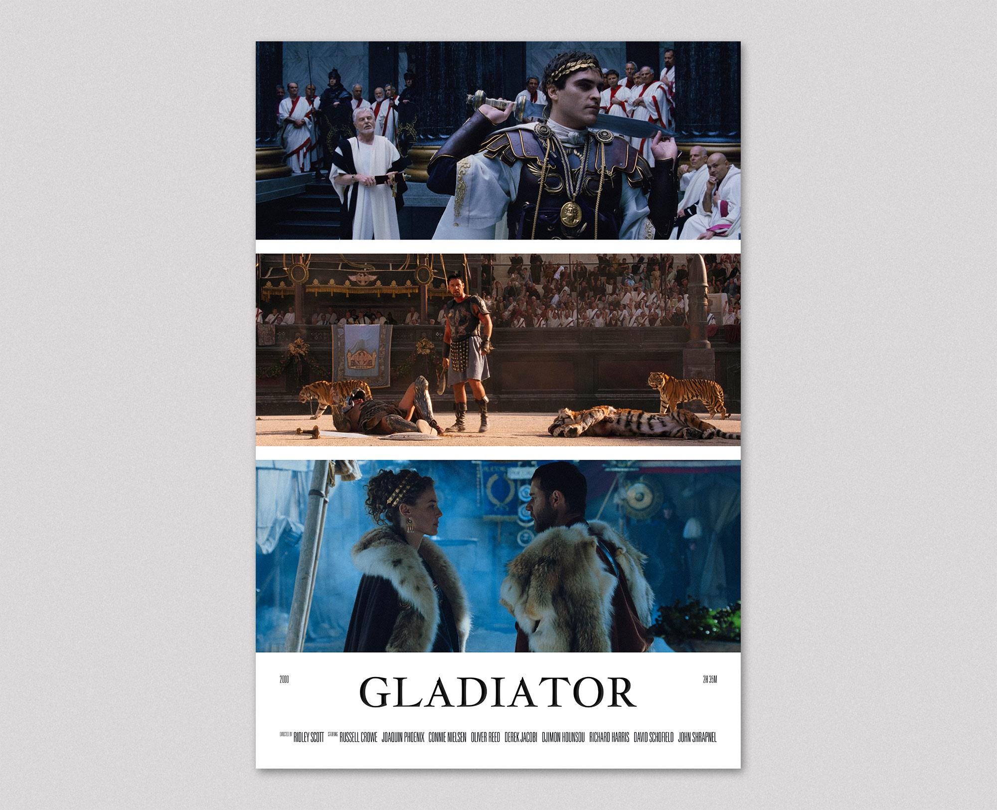 Gladiator (2000) - Movie Poster Print | Minimalist Movie Poster | Wall ...