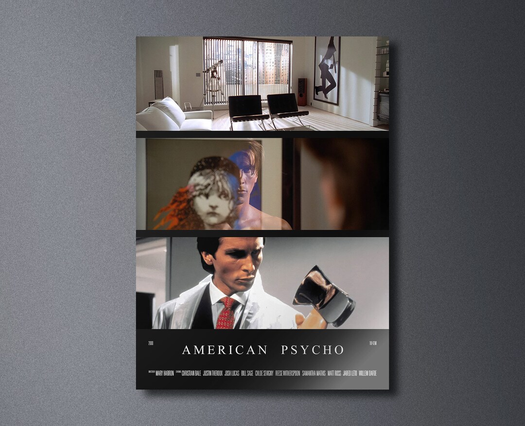 American Psycho - Movie Poster Print | Minimalist Movie Poster | Wall ...