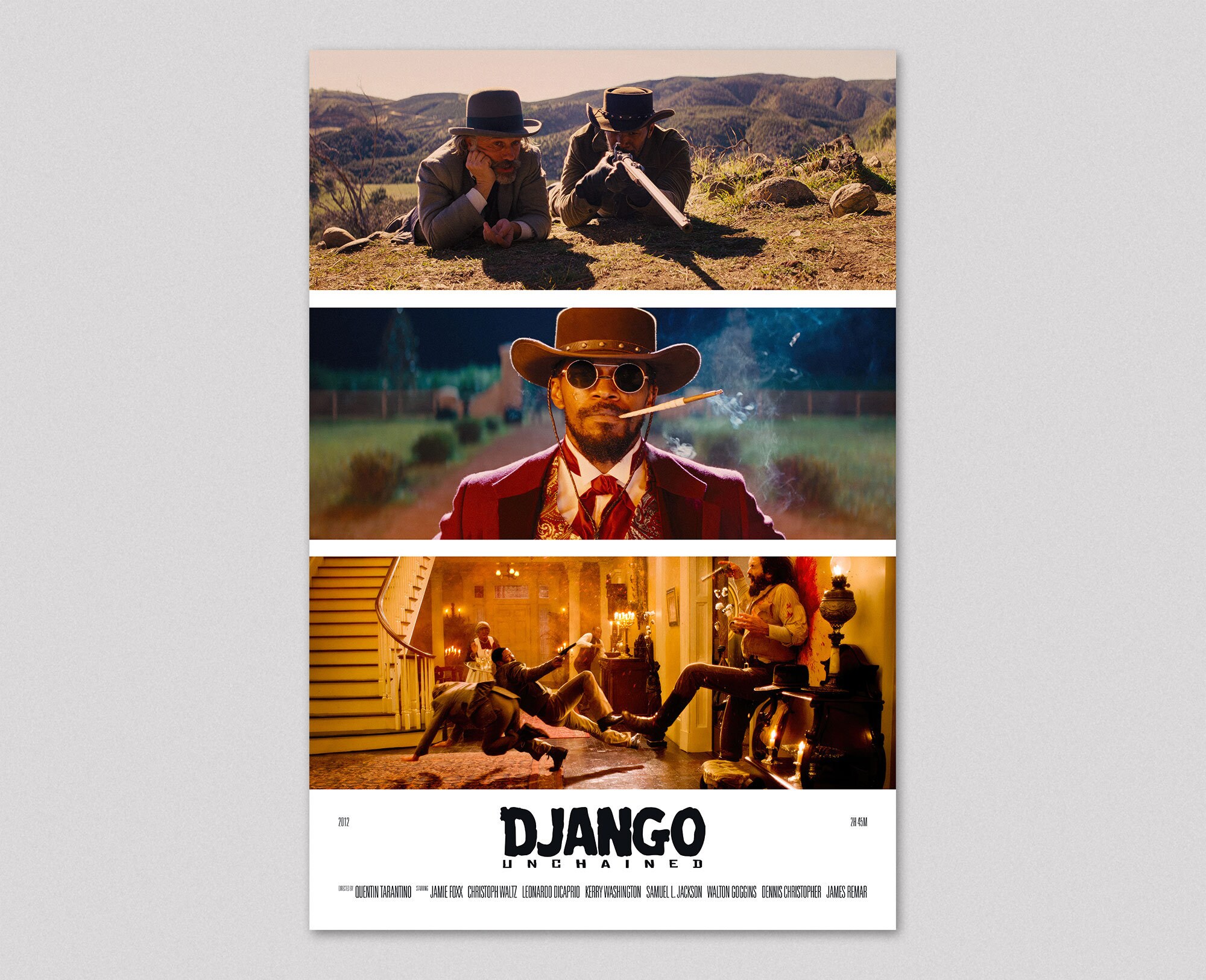 Django Unchained - Movie Poster Print | Minimalist Movie Poster | Wall ...