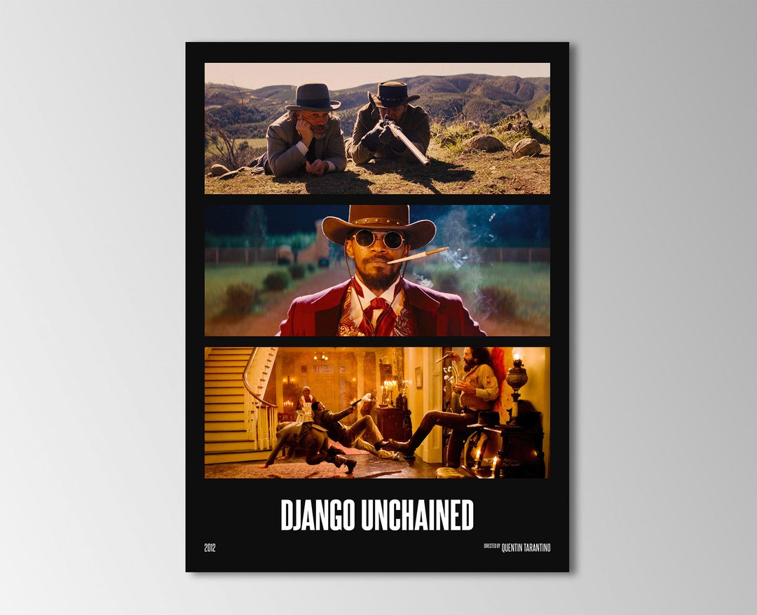 Django Unchained Movie Poster Print Minimalist Movie Poster Wall Art - Etsy