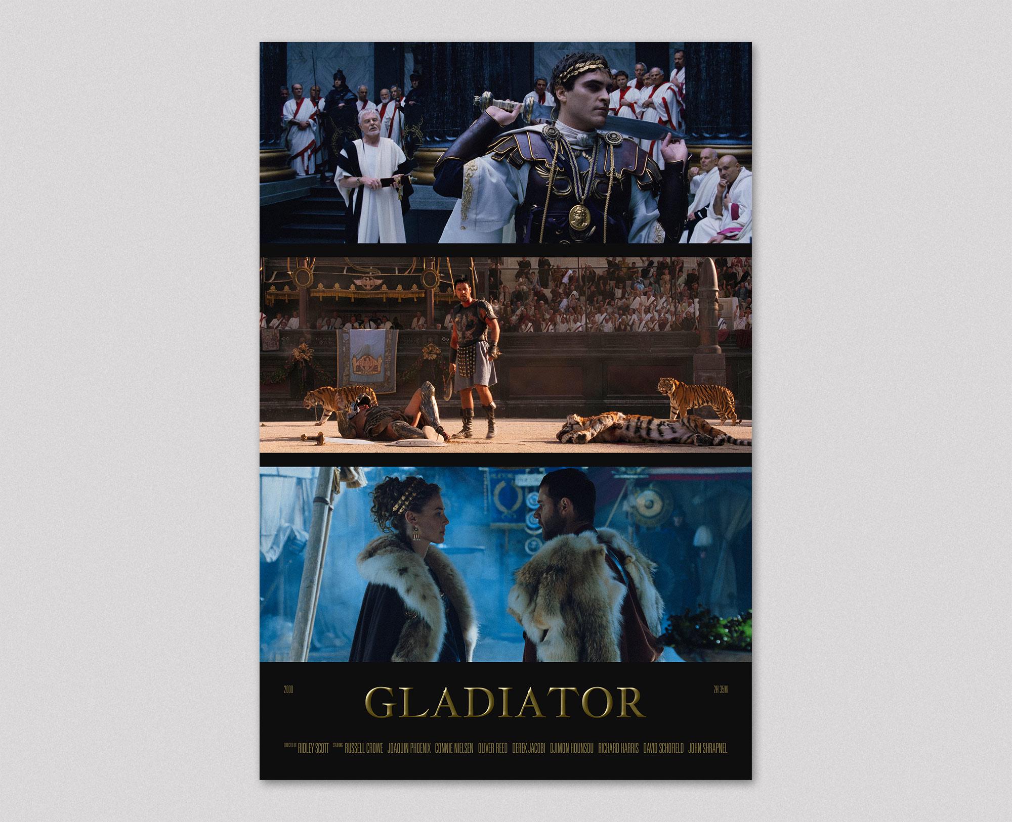 Gladiator (2000) - Movie Poster Print | Minimalist Movie Poster | Wall ...