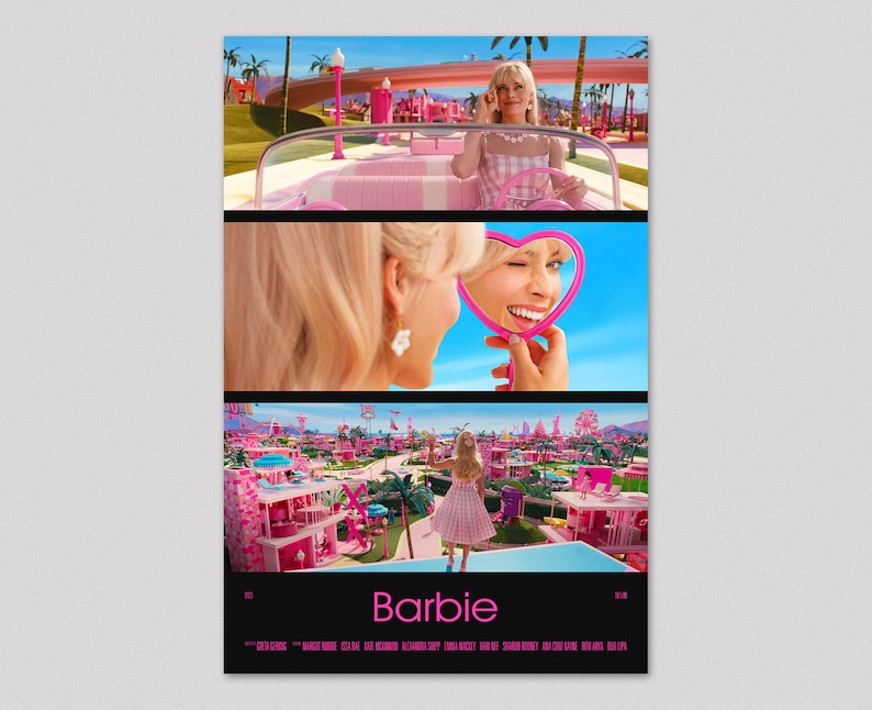 Barbie (2023) - Movie Poster Print | Minimalist Movie Poster | Wall Art ...