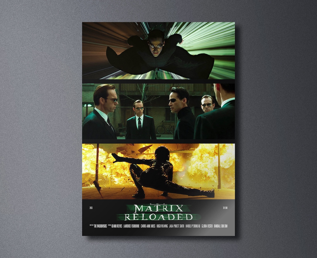 The Matrix Reloaded - Movie Poster Print | Minimalist Movie Poster ...